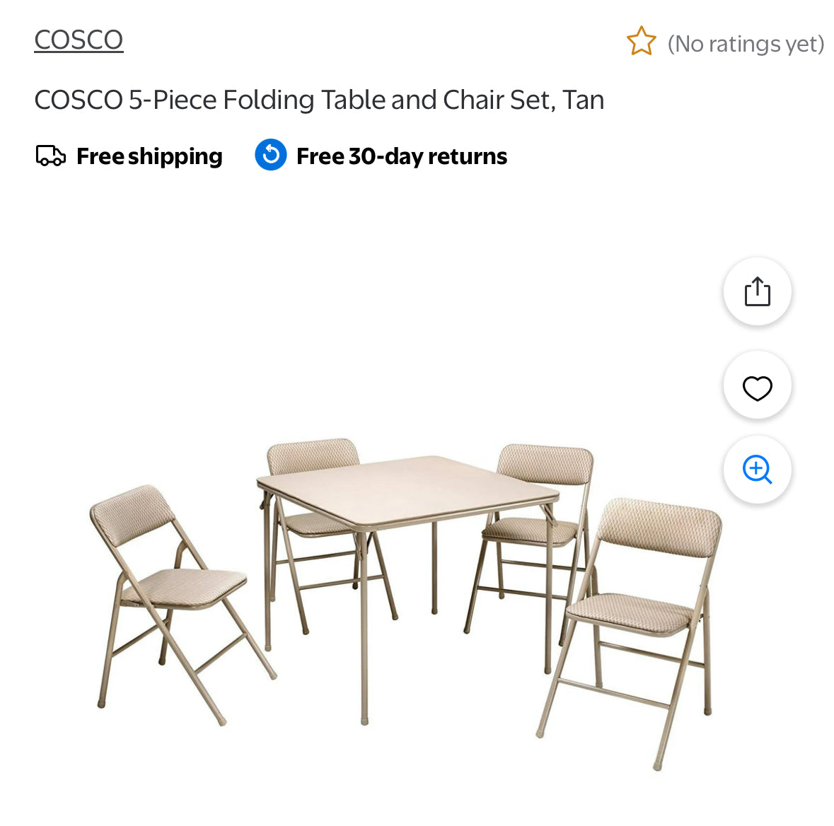 Cosco 5 Piece folding table and chair set - T&F 5.19.25 – Thrift & Flip